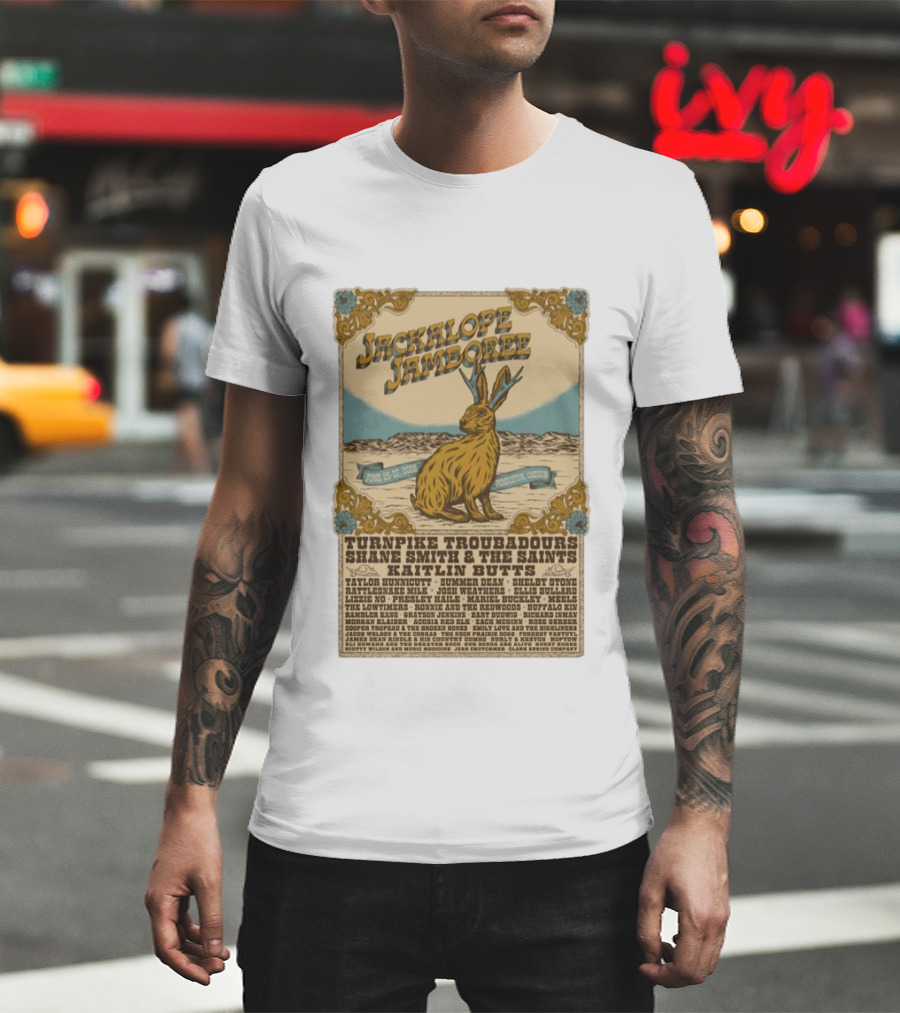 Jackalope Jamboree June 25 27 2026 Pendleton Oregon Festival Lineup Turnpike Troubadours Shane Smith Kaitlin Butts T-Shirt