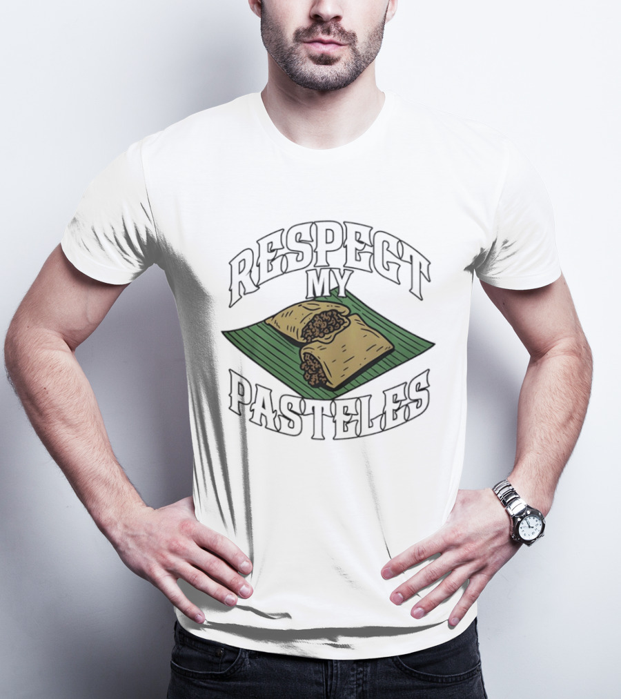 Respect My Pasteles Banana Leaf Tamale Defender T-Shirt