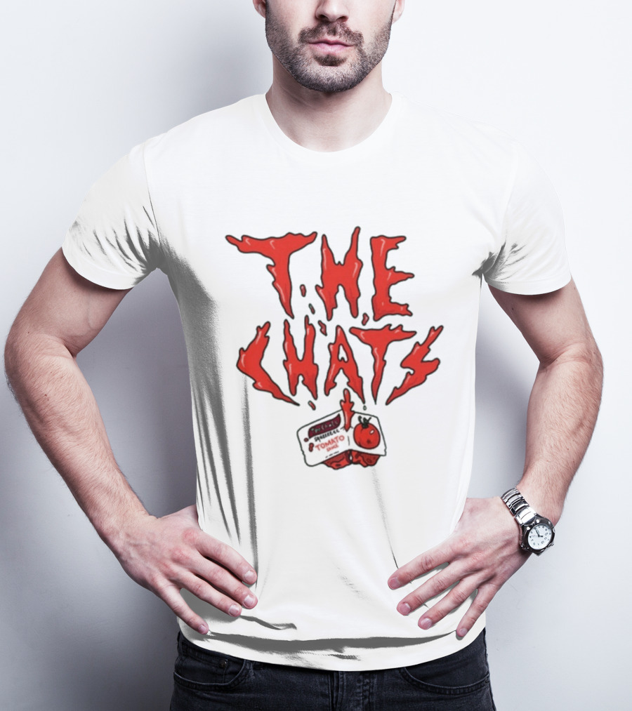 The Chats Stonewheel Tomato Label And Red Dripping T-Shirt