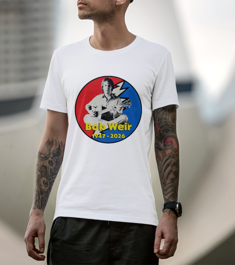 Bob Weir 1947 2026 Grateful Dead Lightning Bolt T-Shirt