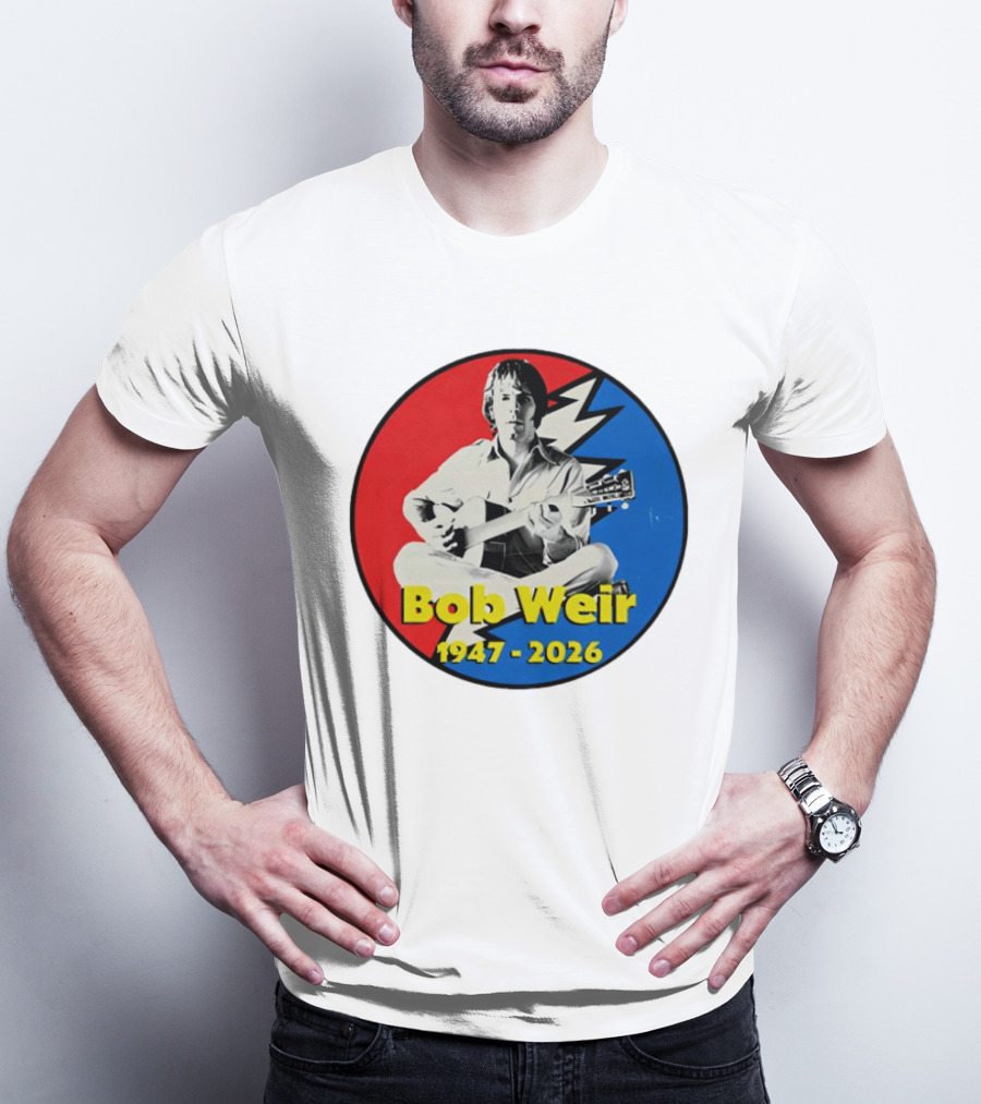 Bob Weir 1947 2026 Grateful Dead Lightning Bolt T-Shirt