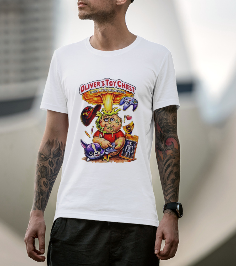 Oliver's Toy Chest Toys With Memories Cartoon Explosion Character Nostalgia T-Shirt