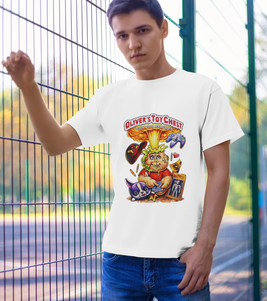 Oliver's Toy Chest Toys With Memories Cartoon Explosion Character Nostalgia T-Shirt