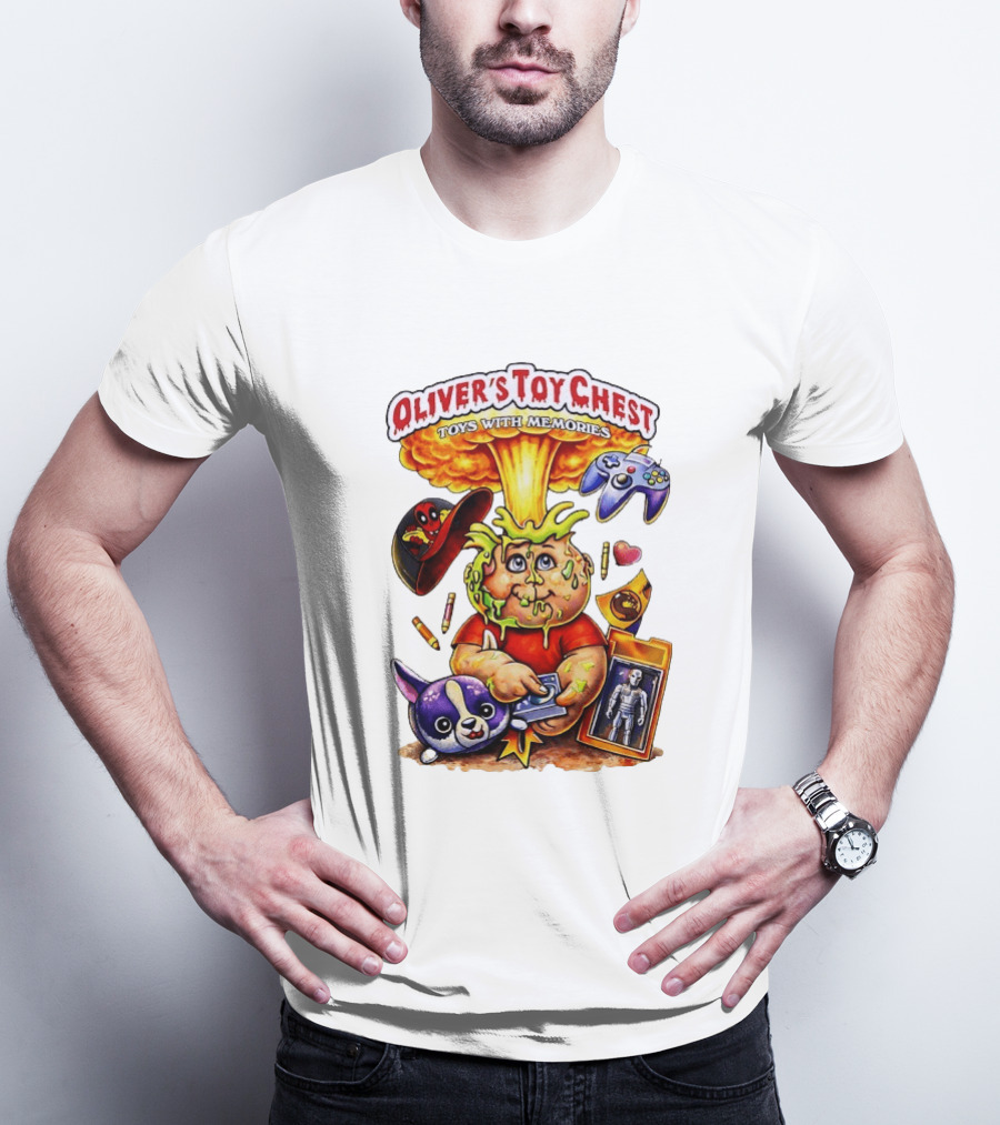 Oliver's Toy Chest Toys With Memories Cartoon Explosion Character Nostalgia T-Shirt