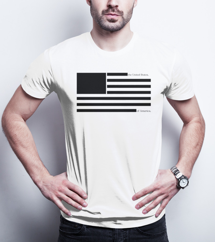 Redacted United States Flag With Blocked Epstein T-Shirt