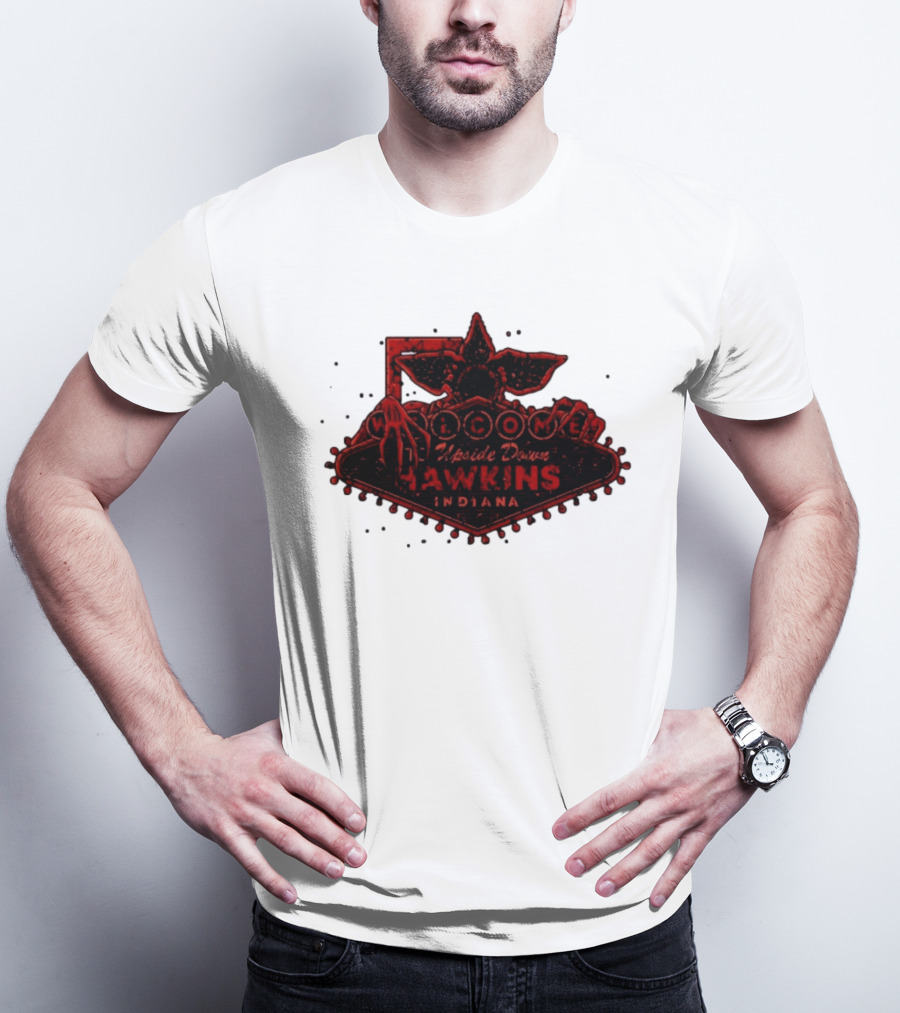 Welcome To Upside Down Hawkins Indiana Stranger Things T-Shirt
