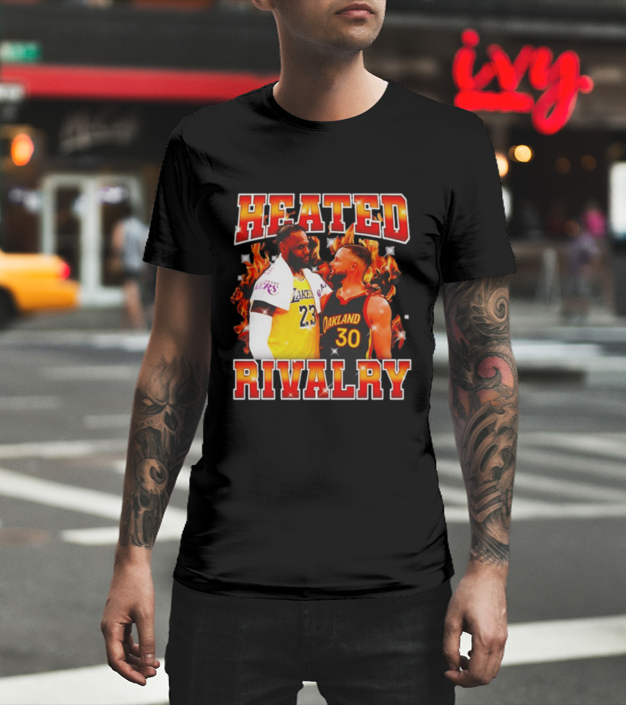 Heated Rivalry Lebron Lakers 23 Steph Oakland 30 T-Shirt