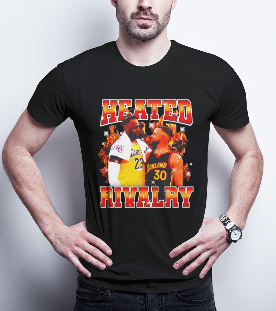 Heated Rivalry Lebron Lakers 23 Steph Oakland 30 T-Shirt