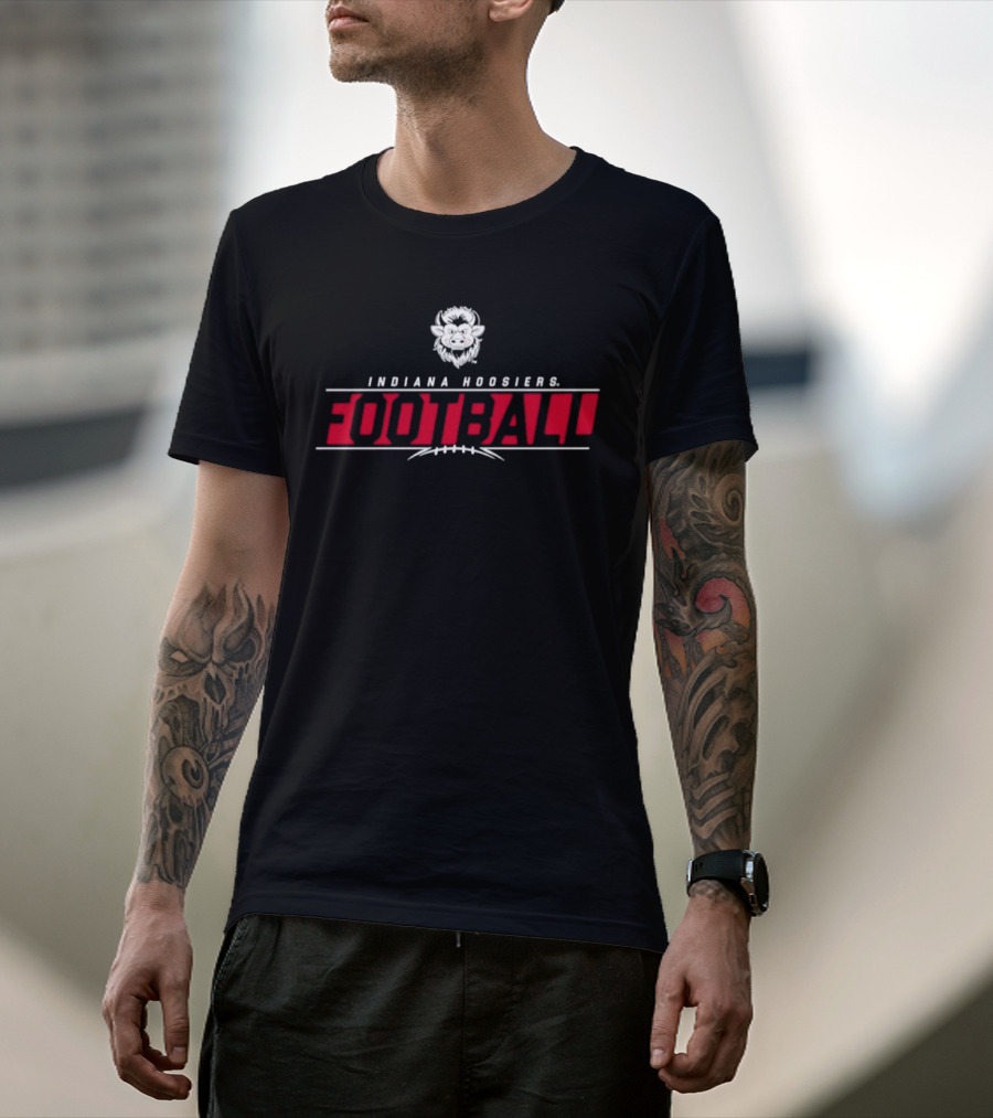 Indiana Hoosiers Football Gear With Iconic Helmet T-Shirt