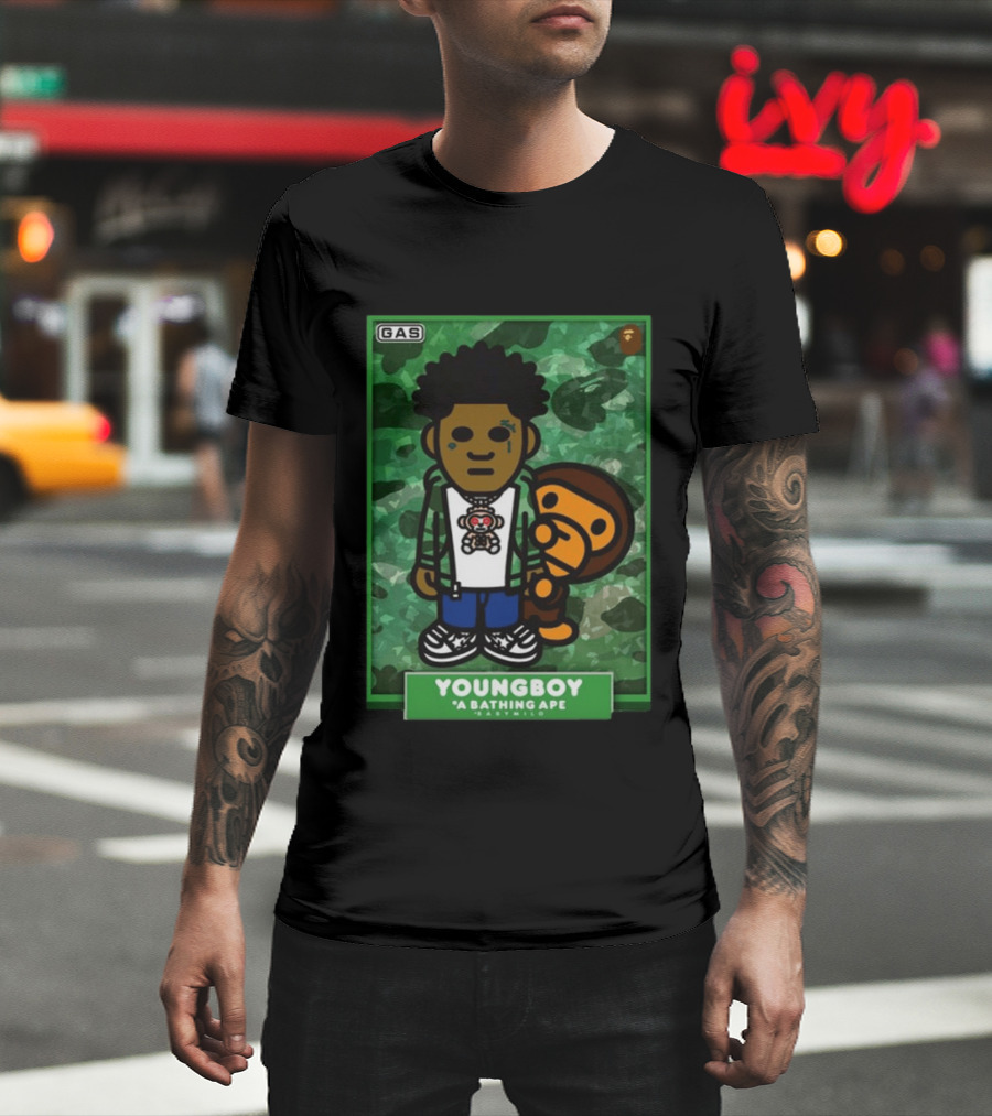YOUNGBOY A Bathing Ape BAPE Milo Collaboration T-Shirt