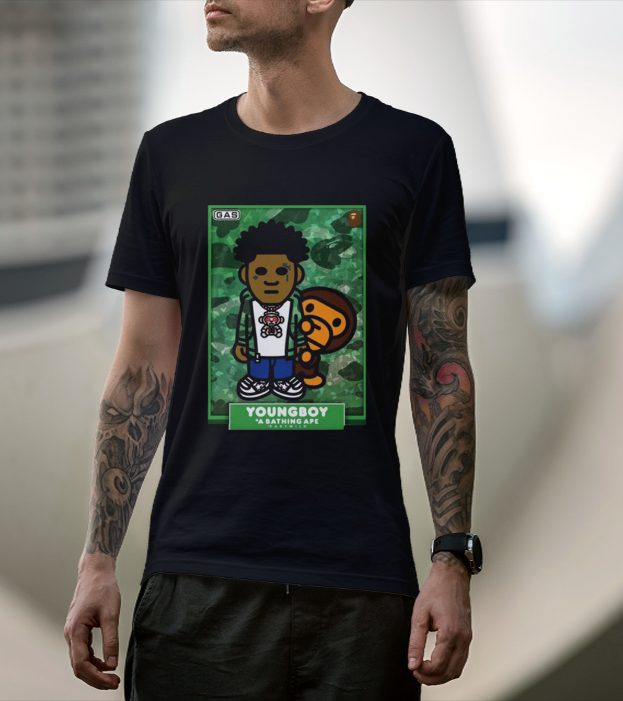 YOUNGBOY A Bathing Ape BAPE Milo Collaboration T-Shirt