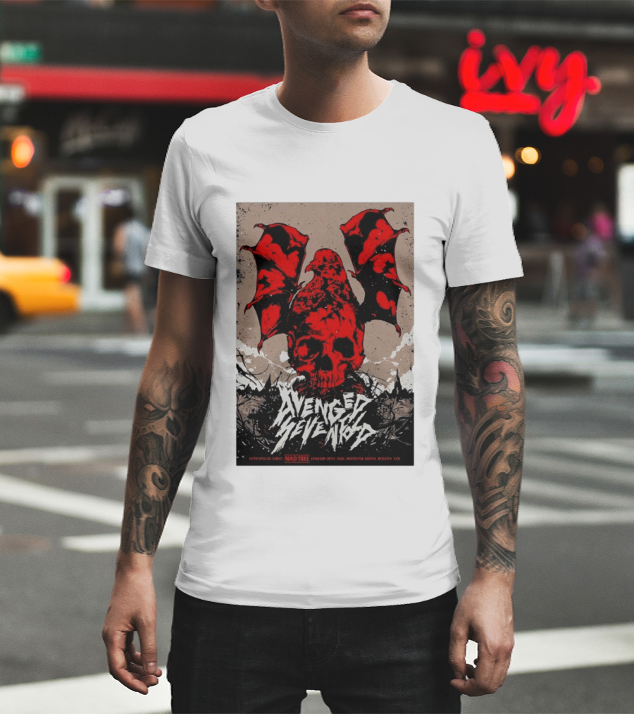 Avenged Sevenfold January 20 2026 Bogota Movistar Arena Mad Tree Special Guest T-Shirt