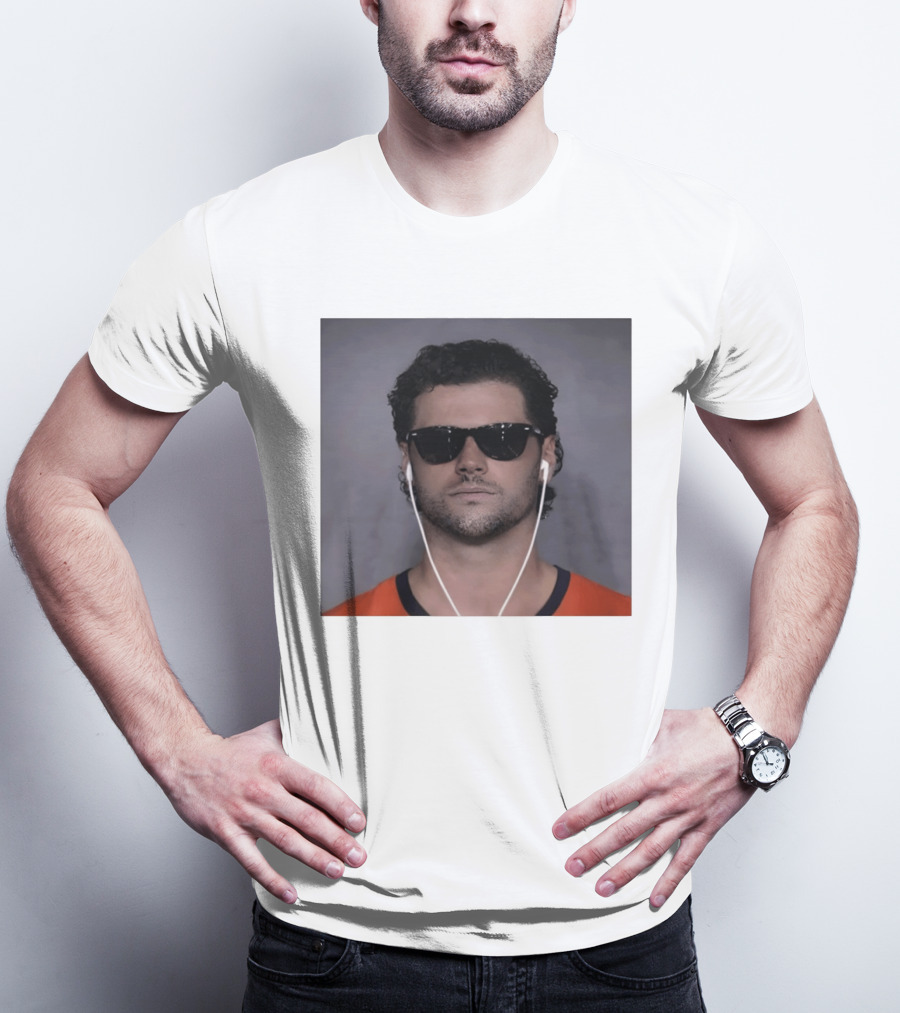 Jarrett Stidham Sunglasses And Earbuds Denver Broncos Orange T-Shirt