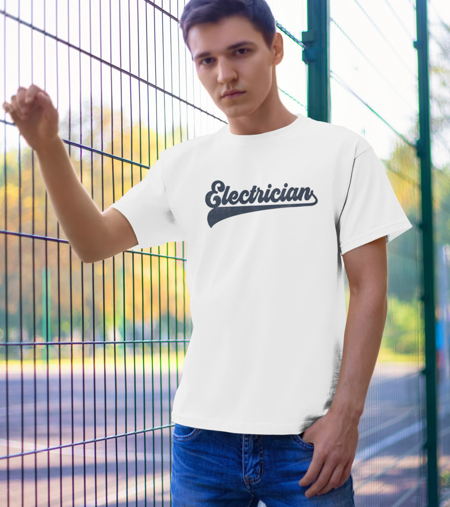 Electrician Script Font T-Shirt