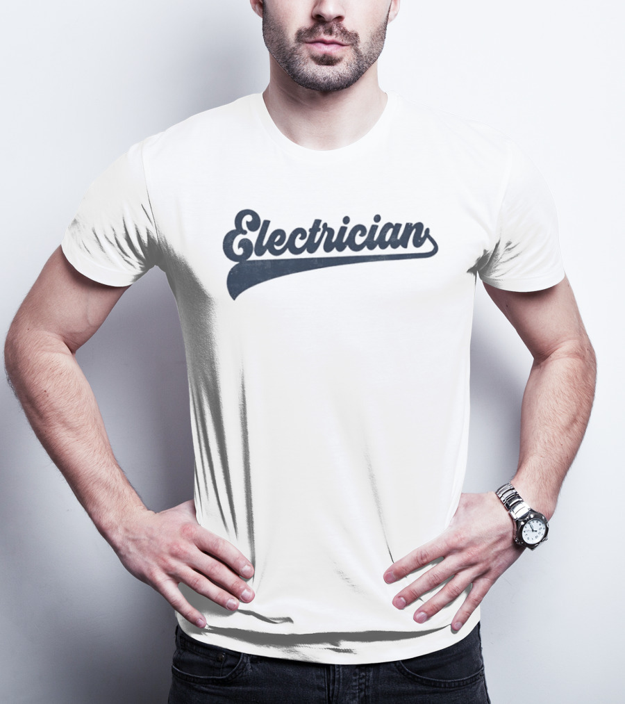 Electrician Script Font T-Shirt