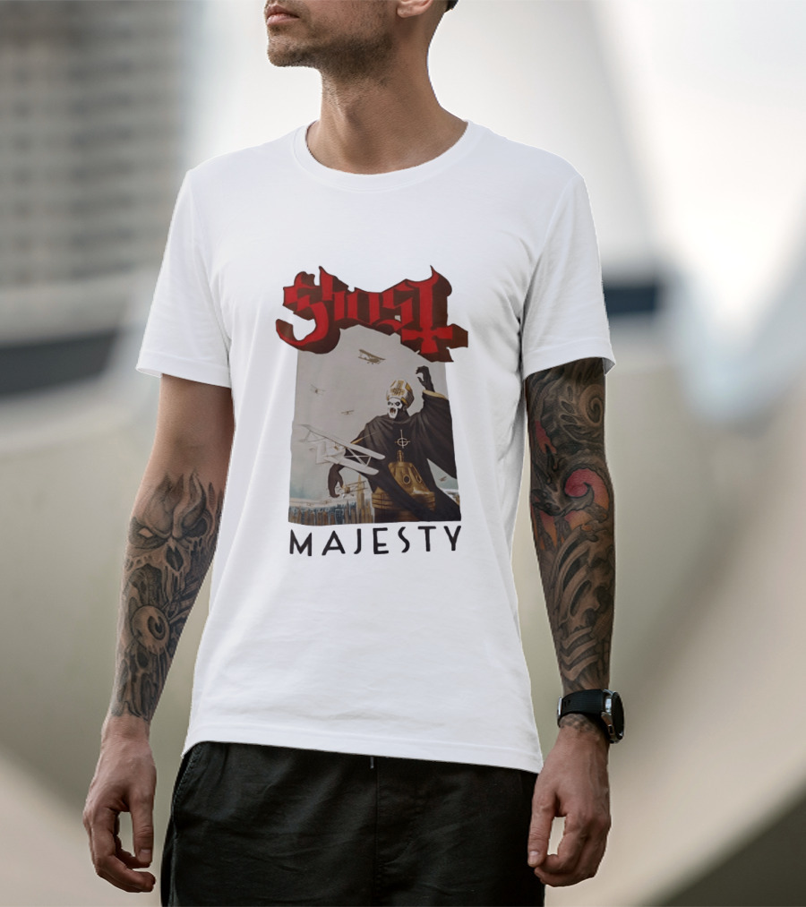 Ghost Papa Emeritus Planes Majesty T-Shirt