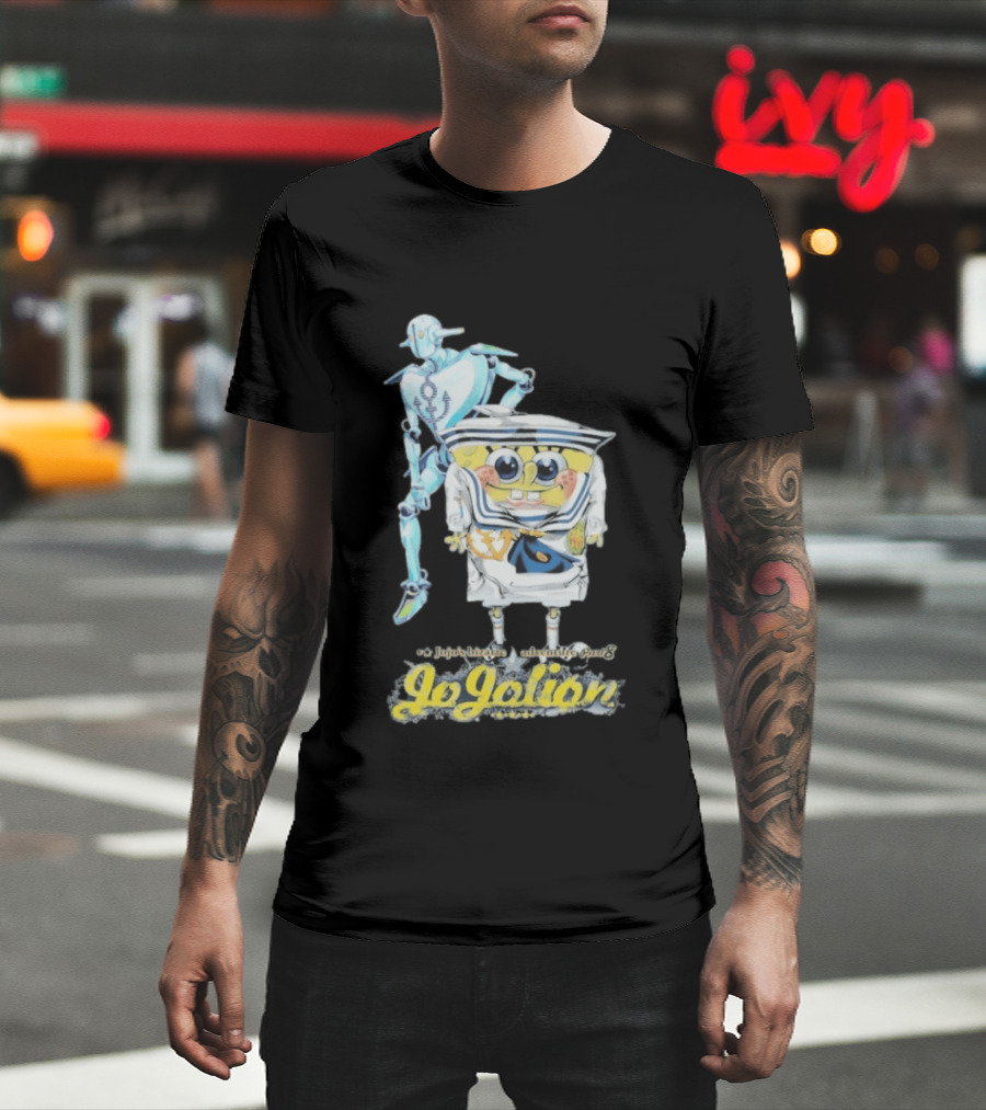 JoJolion SpongeBob Crossover With Robotic T-Shirt
