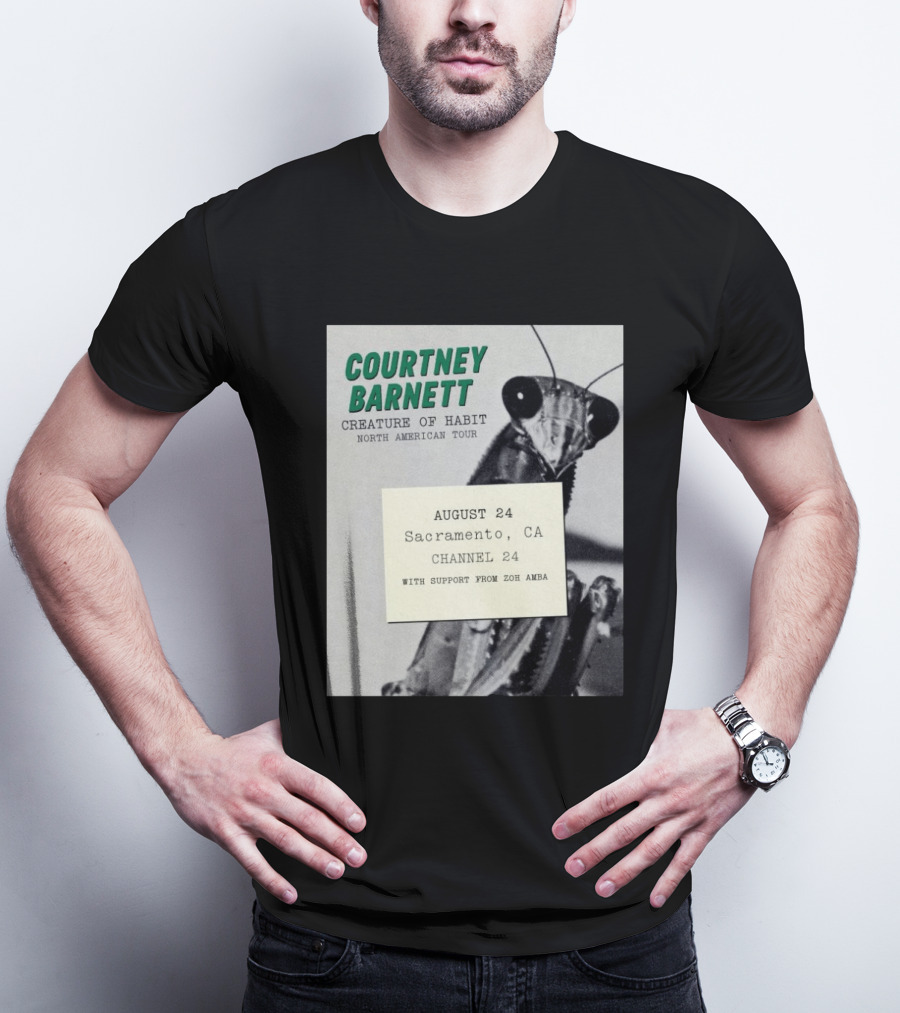 Courtney Barnett Creature Of Habit North American Tour August 24 Sacramento CA Channel 24 Zoh Amba T-Shirt