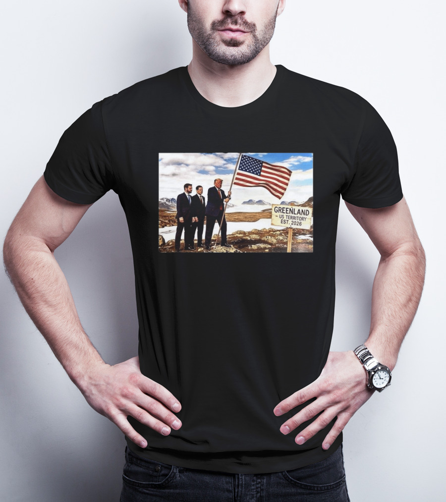 Donald Trump Greenland US Territory Flag 2026 T-Shirt