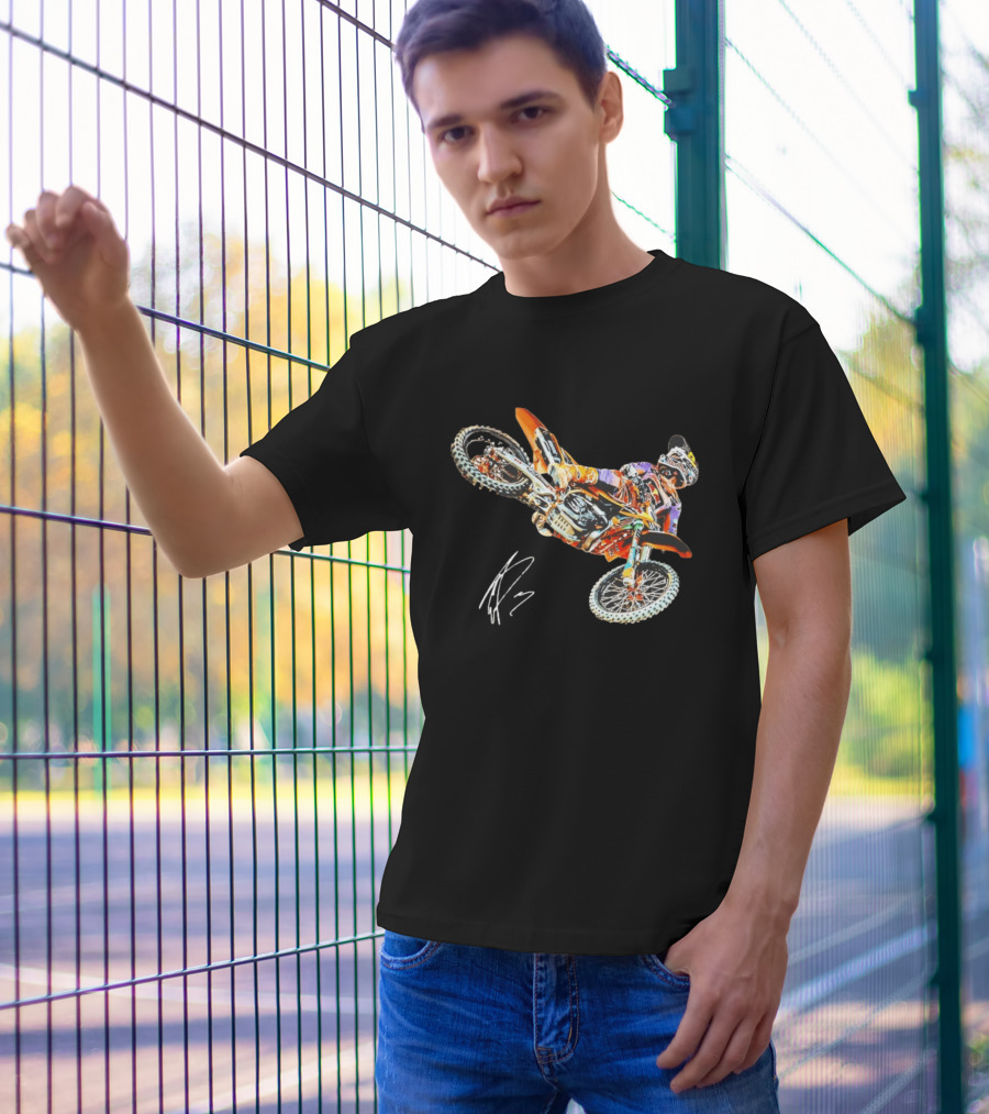Eli Tomac Anaheim 1 Motocross Racing Signature T-Shirt