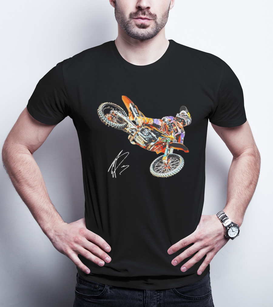 Eli Tomac Anaheim 1 Motocross Racing Signature T-Shirt