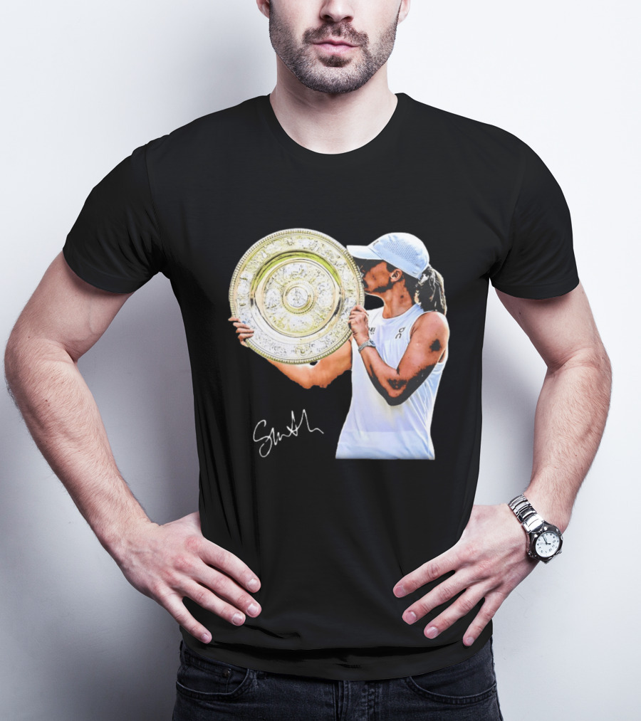 Iga Swiatek Wimbledon Champion Trophy Celebration T-Shirt