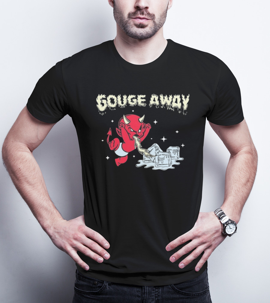 Gouge Away Hot Stuff Red Devil Melting Ice Cubes T-Shirt