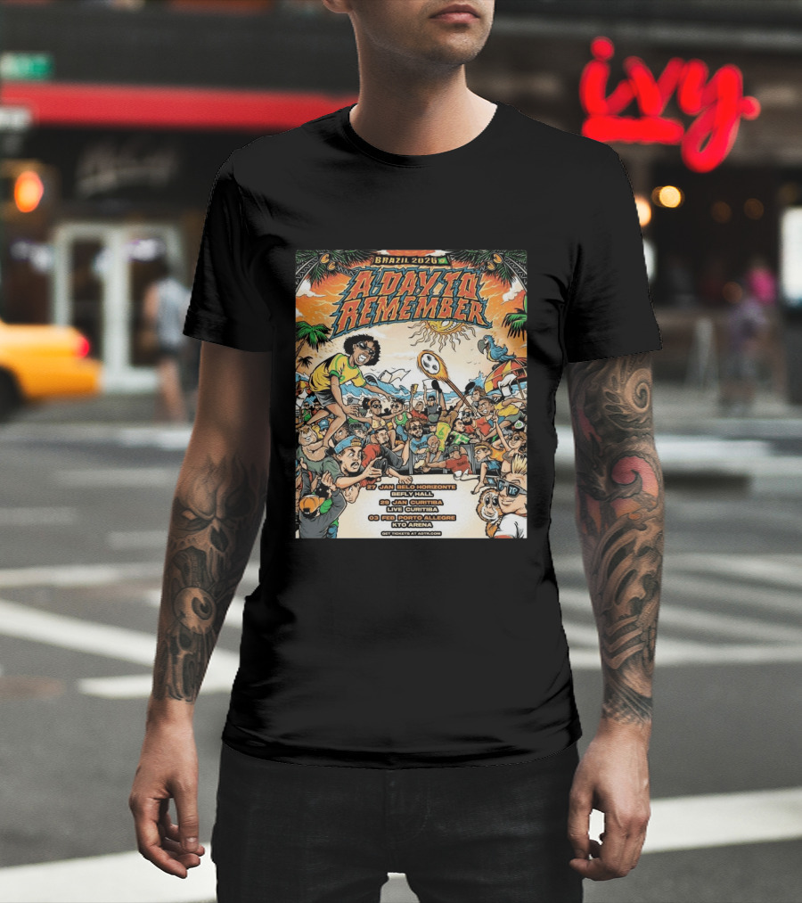 Brazil 2026 A Day To Remember Tour January February Belo Horizonte Curitiba Porto Alegre T-Shirt