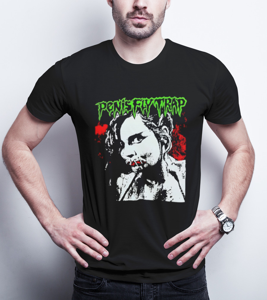 Penis Flytrap Horror Aesthetic Red Green T-Shirt