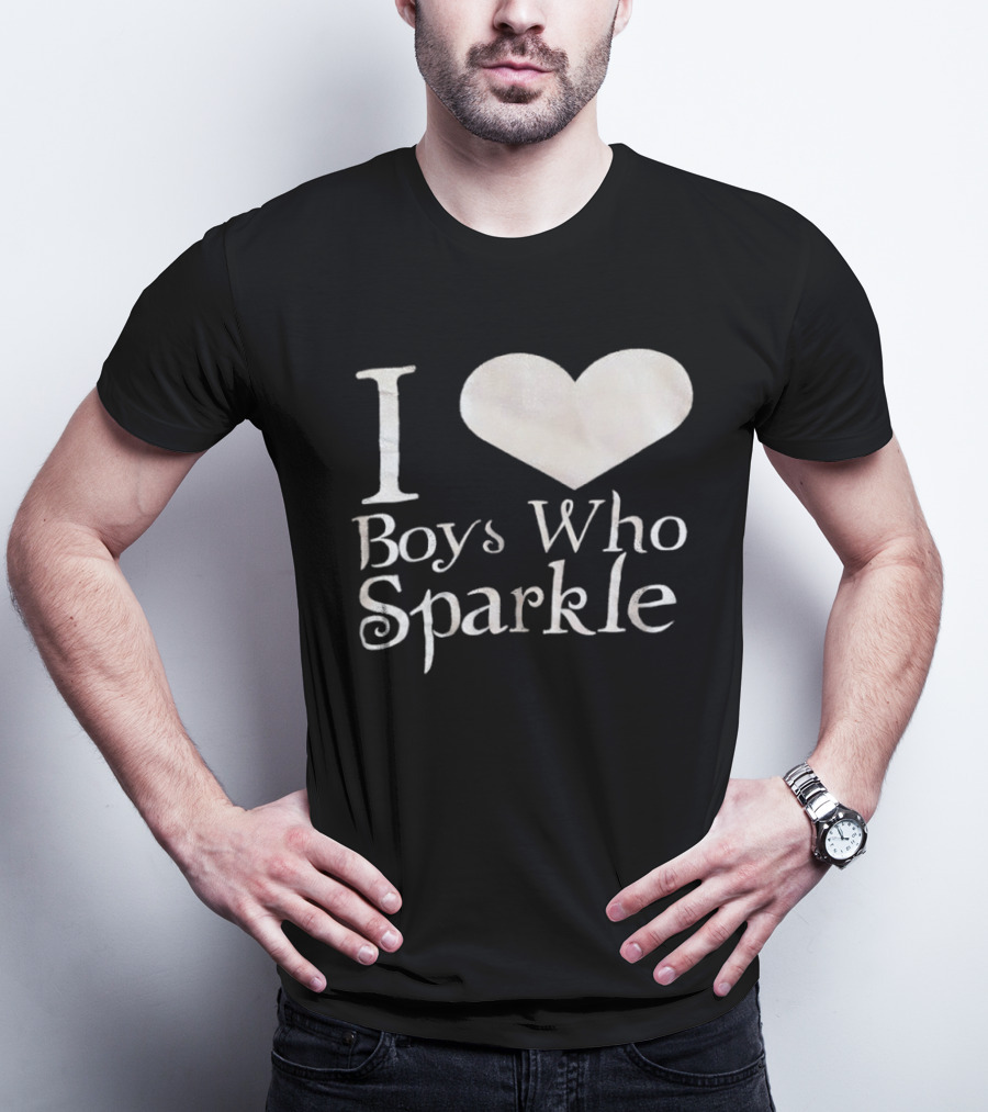 I Love Boys Who Sparkle Twilight Inspired Phrase T-Shirt