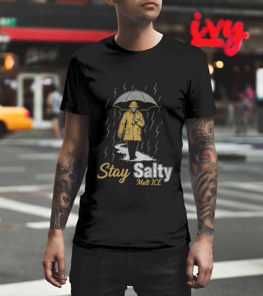 Stay Salty Melt ICE Anti Trump Political Umbrella Raincoat Protest T-Shirt
