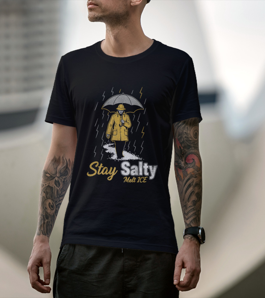 Stay Salty Melt ICE Anti Trump Political Umbrella Raincoat Protest T-Shirt