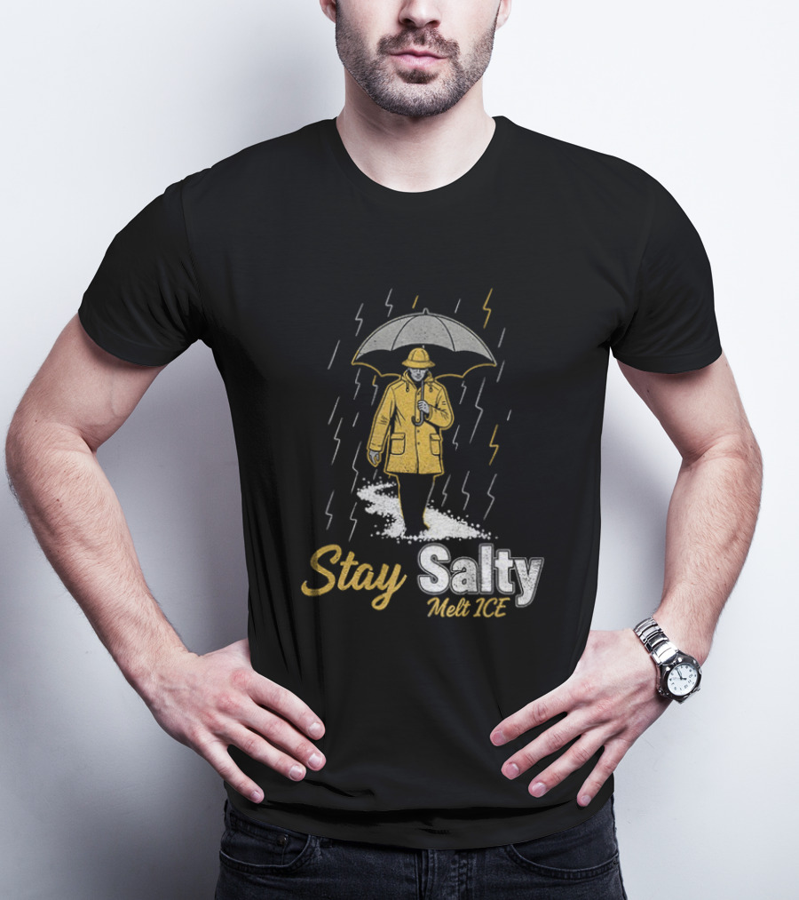Stay Salty Melt ICE Anti Trump Political Umbrella Raincoat Protest T-Shirt