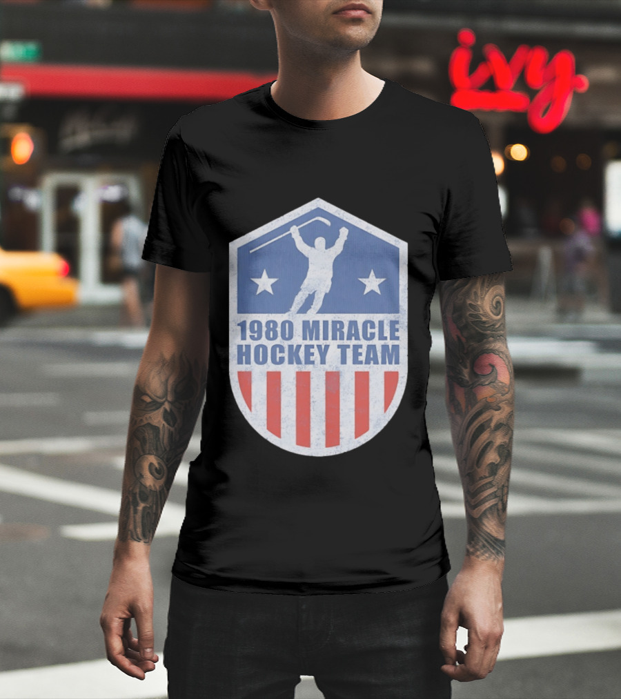 1980 Miracle Hockey Team USA Victory Stars And Stripes T-Shirt
