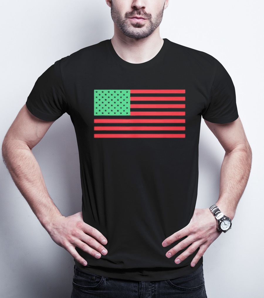 African American Red Green Black Flag T-Shirt