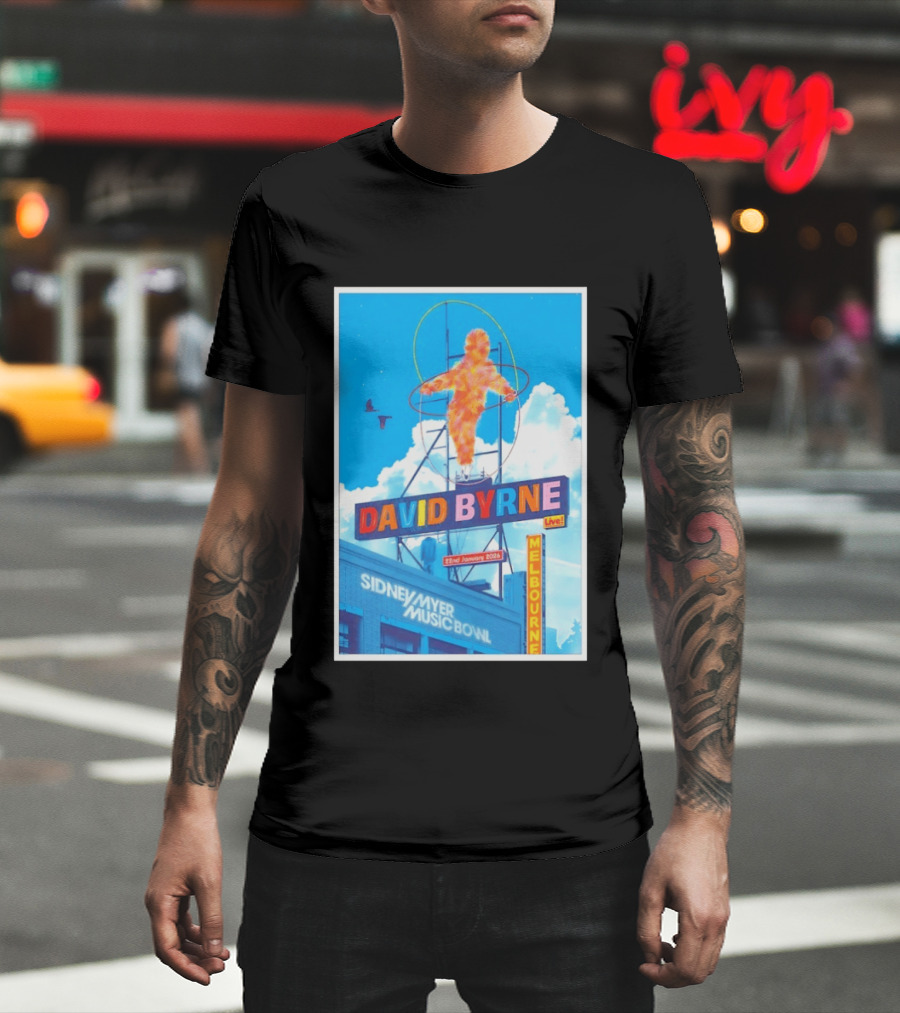 David Byrne Live Melbourne Sidney Myer Music Bowl January 22 2026 T-Shirt