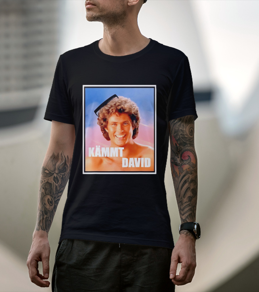 Kämmt David Lustiger Satire Spruch Retro Filmstar Kamm T-Shirt