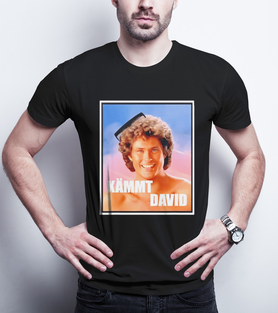 Kämmt David Lustiger Satire Spruch Retro Filmstar Kamm T-Shirt