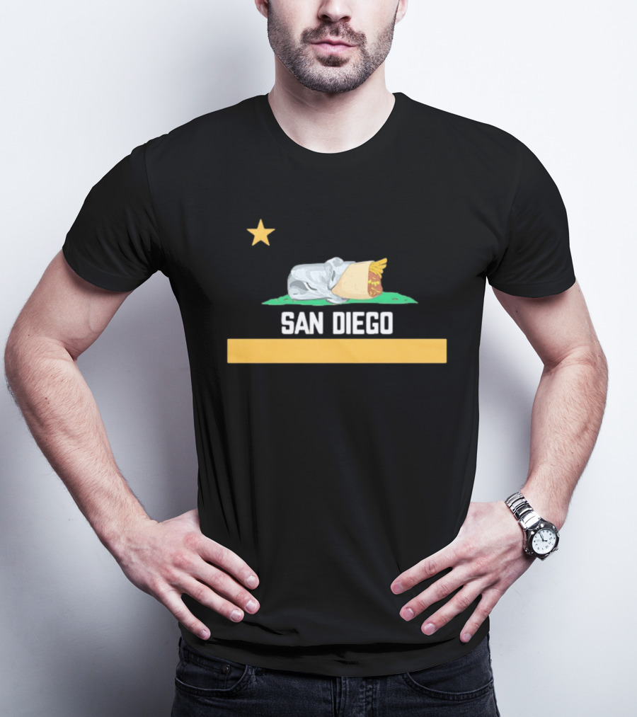 San Diego Padres Burrito Star California Baseball Team Fan T-Shirt