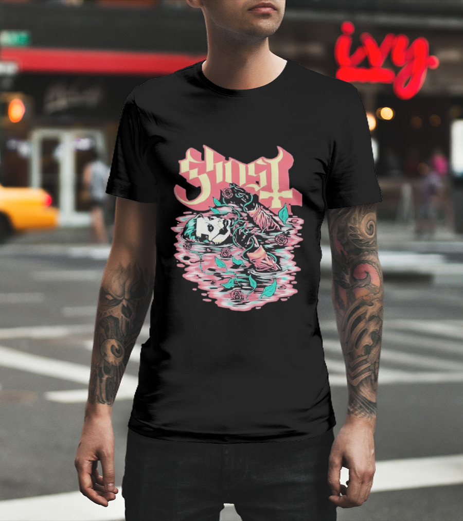 Ghost Band Valentine 2026 Pre Raphaelite Brotherhood Roses And Water T-Shirt