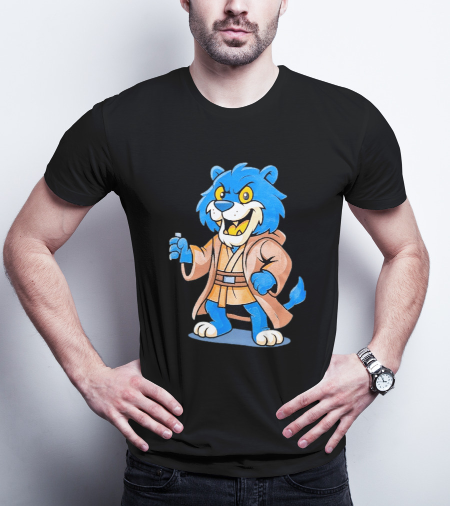 Star Wars Jedi Lion Wearing Robe New York Islanders Hockey T-Shirt