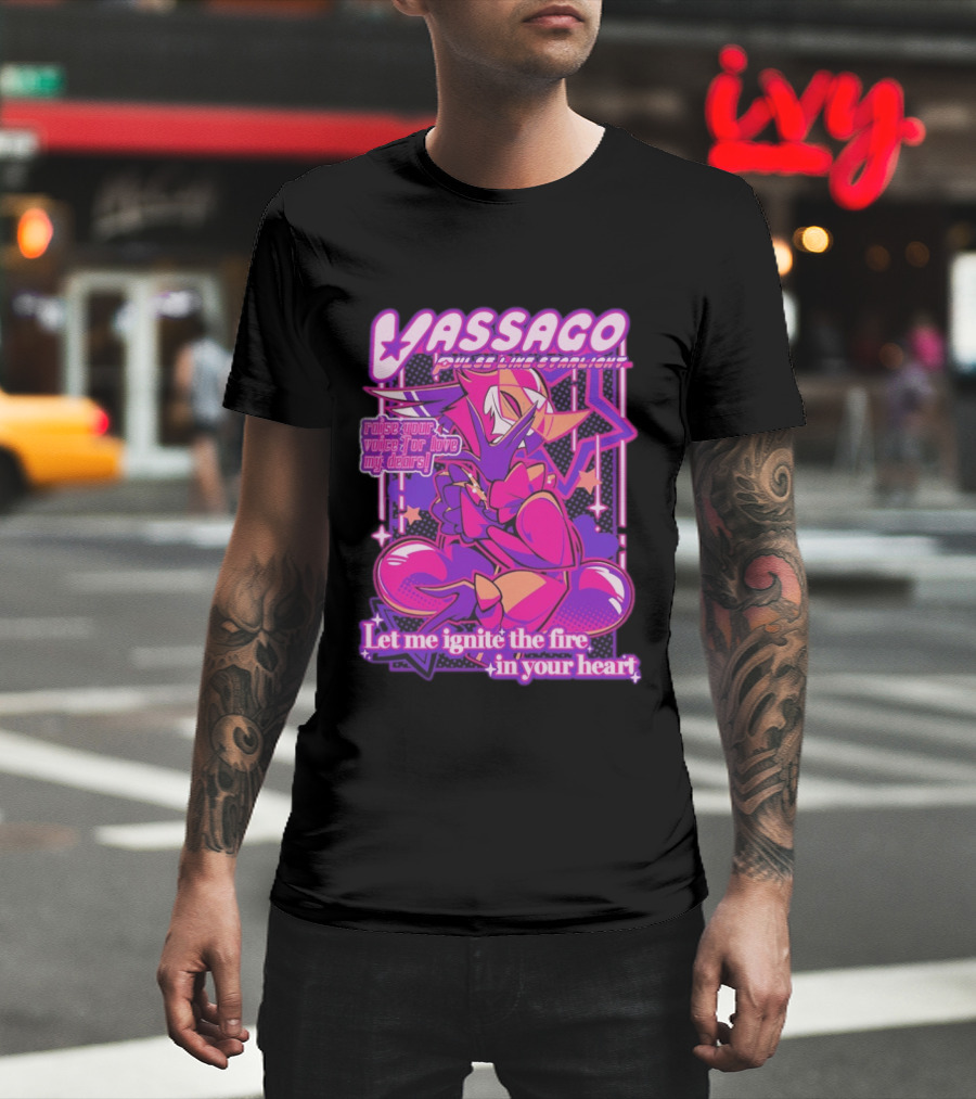 Vassago Pulse Like Starlight Raise Your Voice For Love My Dear Let Me Ignite The Fire In Your Heart T-Shirt