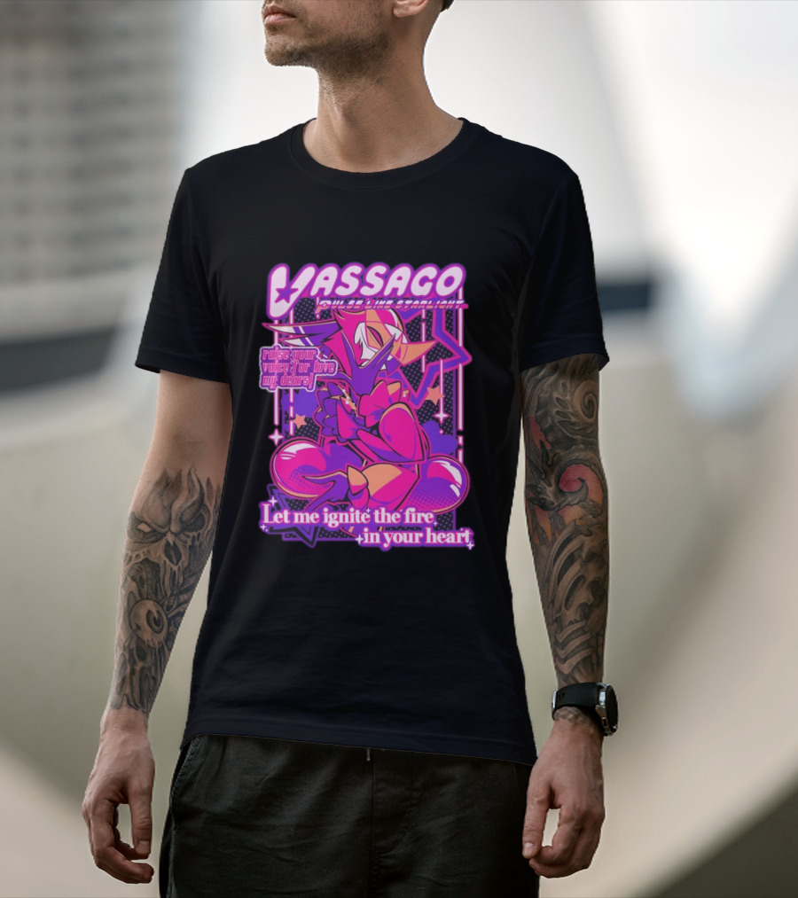 Vassago Pulse Like Starlight Raise Your Voice For Love My Dear Let Me Ignite The Fire In Your Heart T-Shirt