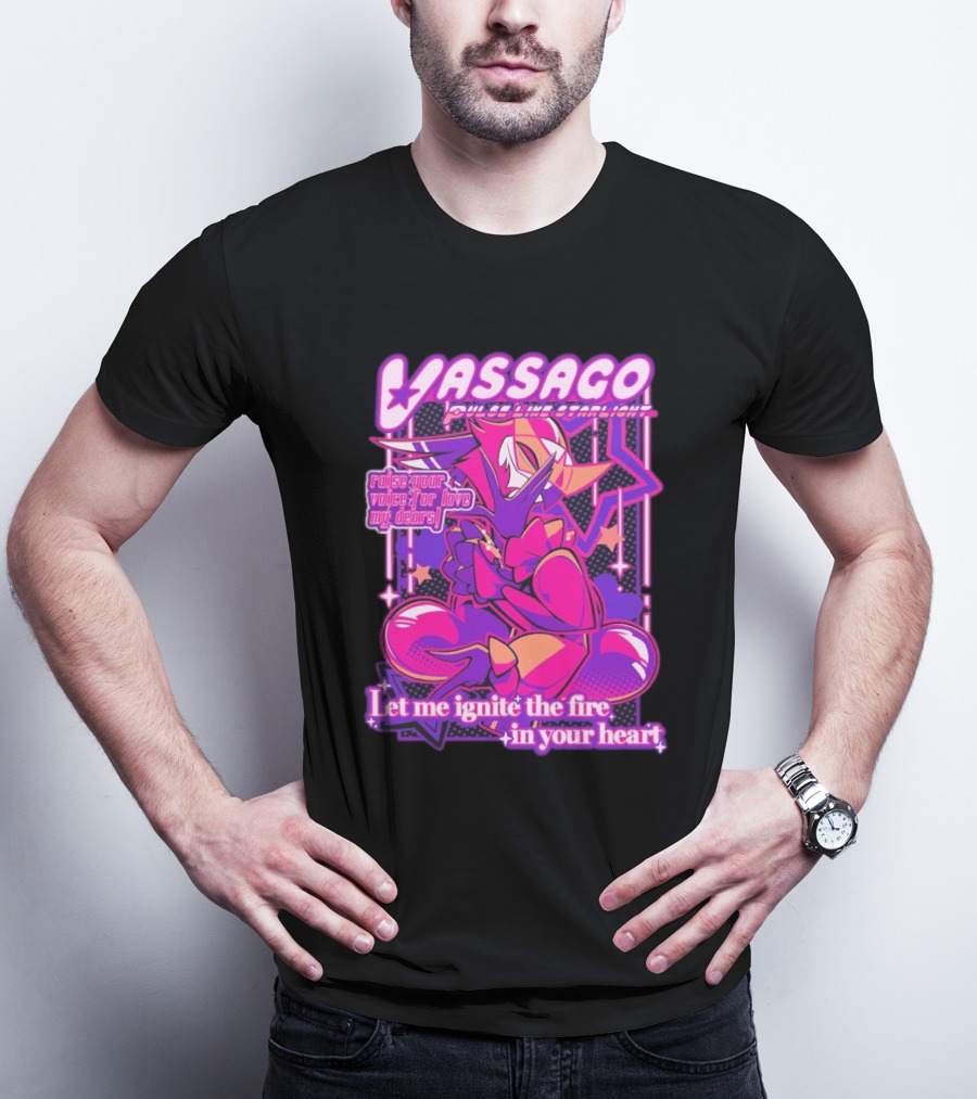 Vassago Pulse Like Starlight Raise Your Voice For Love My Dear Let Me Ignite The Fire In Your Heart T-Shirt