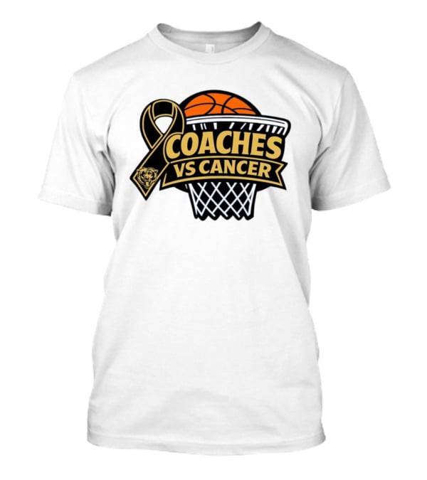 Coaches Vs Cancer Chicago Bears Basketball Ribbon Collaboration T-Shirt