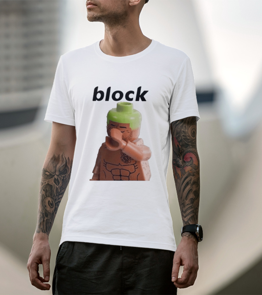 Block The Don Block LEGO Minifigure Style Dabbing Pose T-Shirt