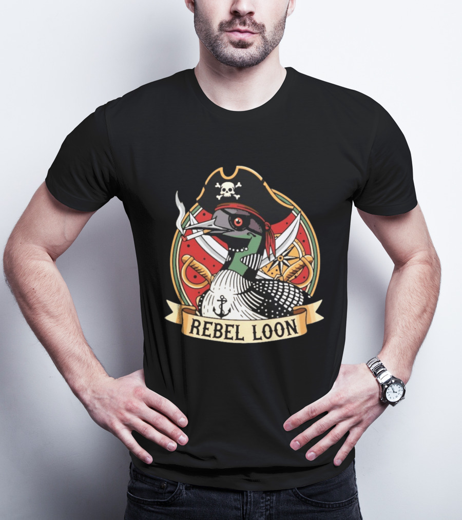 Rebel Loon Pirate Minnesota Anti ICE Swords And Compass T-Shirt