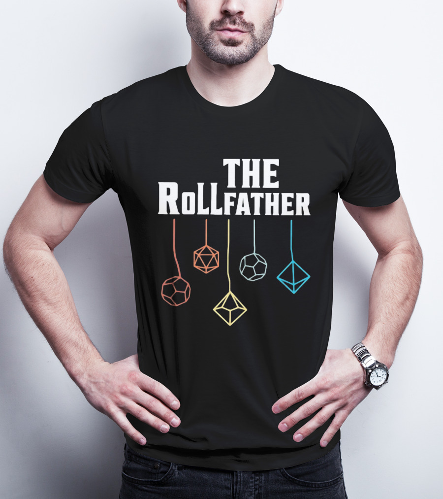 The Rollfather Geometric Dodecahedron Icosahedron T-Shirt