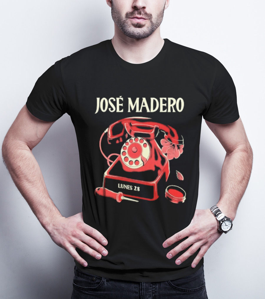 José Madero Lunes 28 Retro Red Telephone T-Shirt
