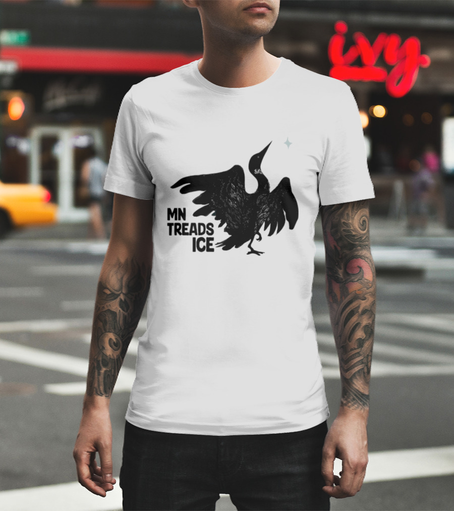MN Treads Ice Rebel Loon Black Bird T-Shirt